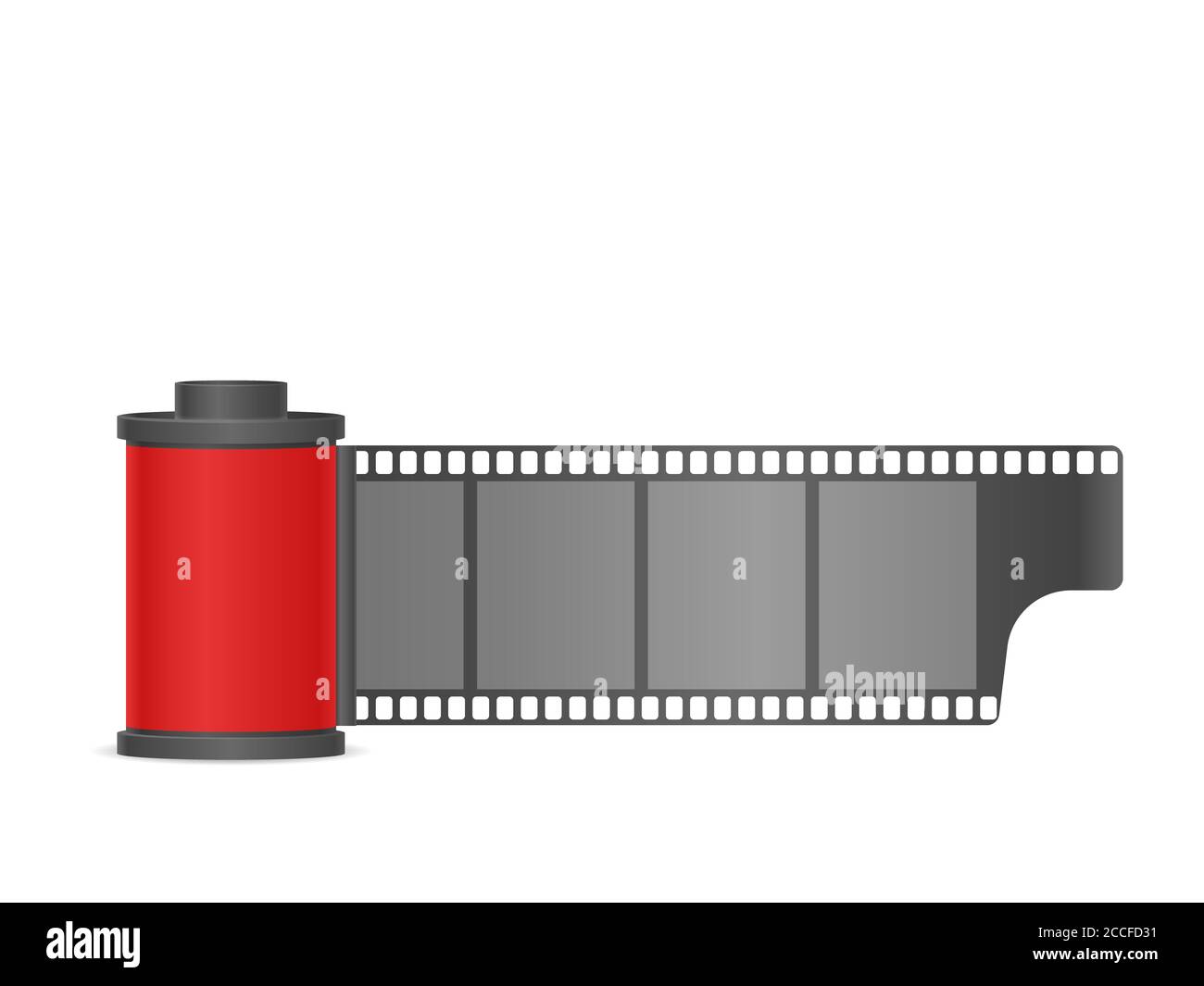 Camera photo film container on a white background. Vector illustration ...