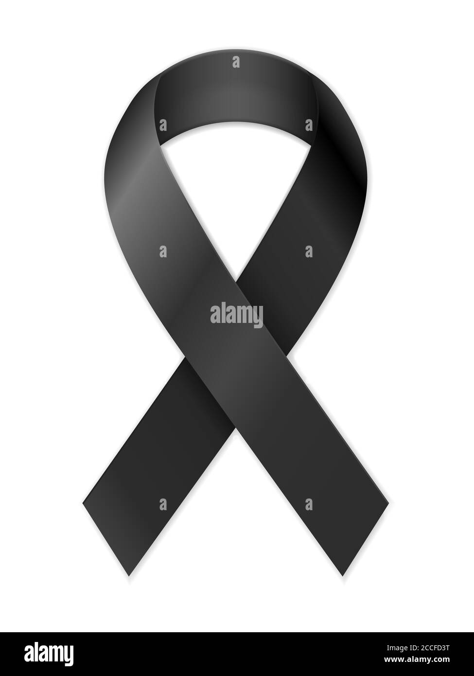 Mourning ribbon on a white background. Vector illustration Stock Photo ...