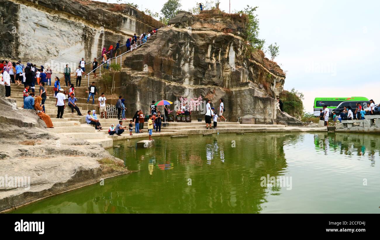 Rock at Breksi Cliffs Park in Sleman Regency, Yogyakarta, Indonesia ...