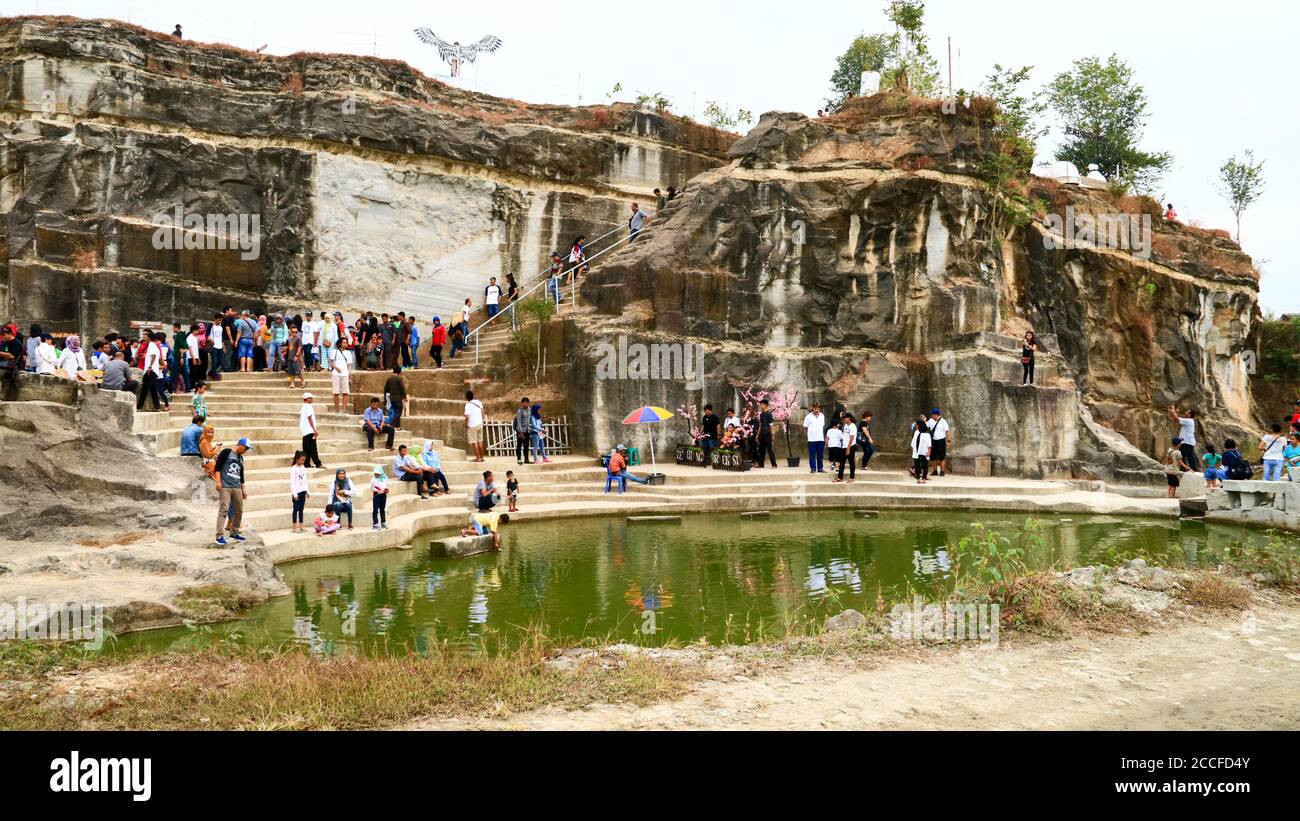 Rock at Breksi Cliffs Park in Sleman Regency, Yogyakarta, Indonesia ...