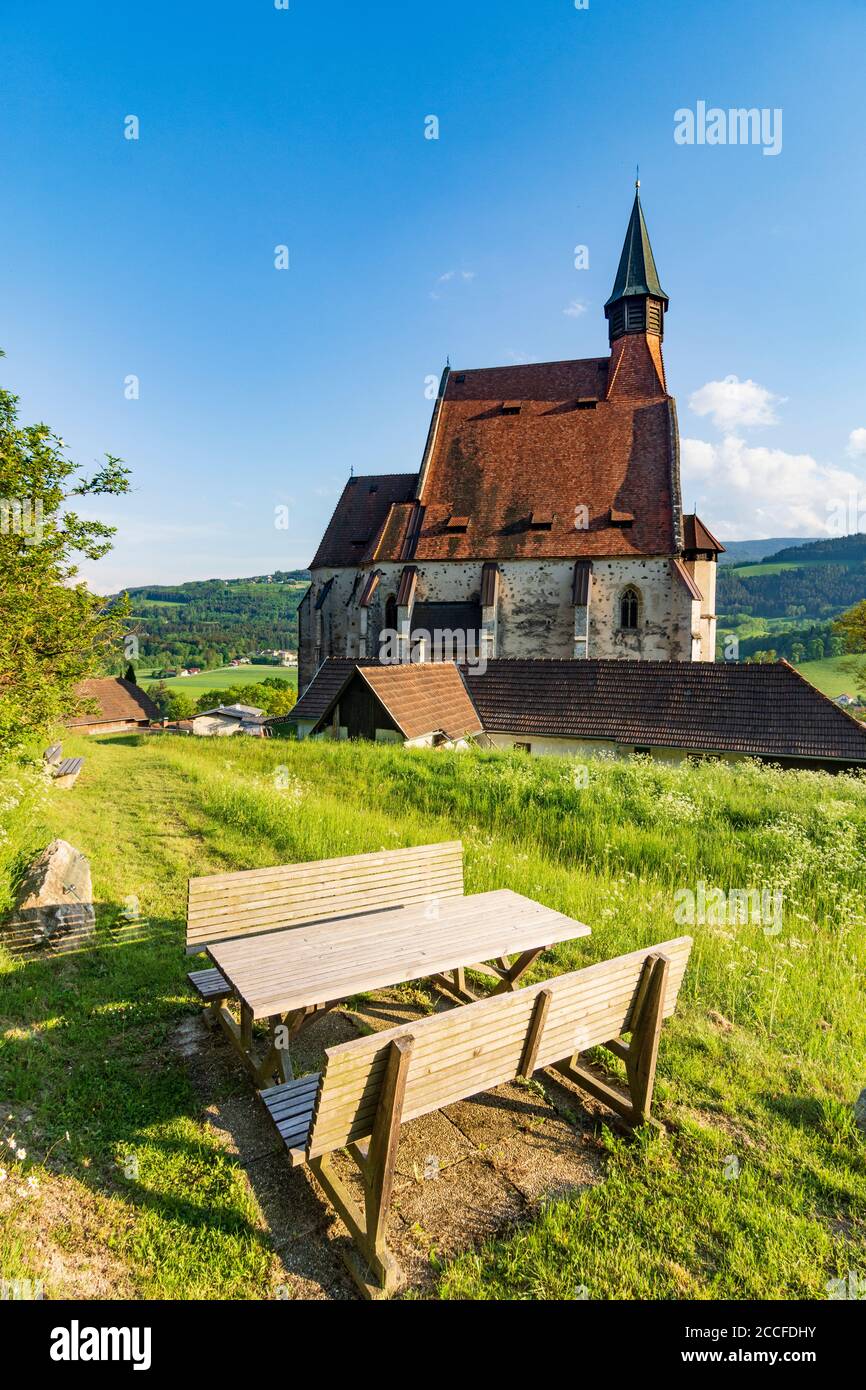 Bench in the vienna alps hi-res stock photography and images - Alamy