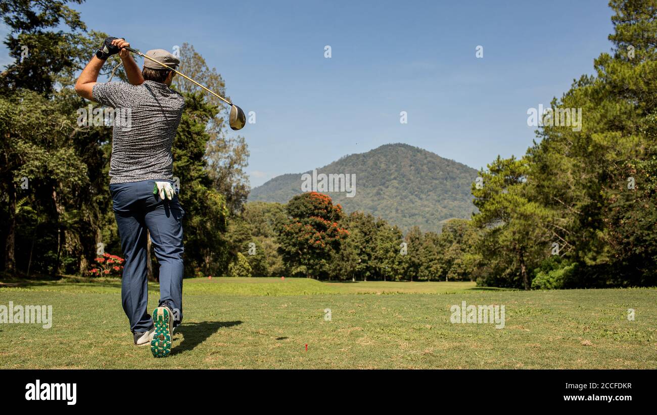 A person playing golf. High quality photo Stock Photo - Alamy