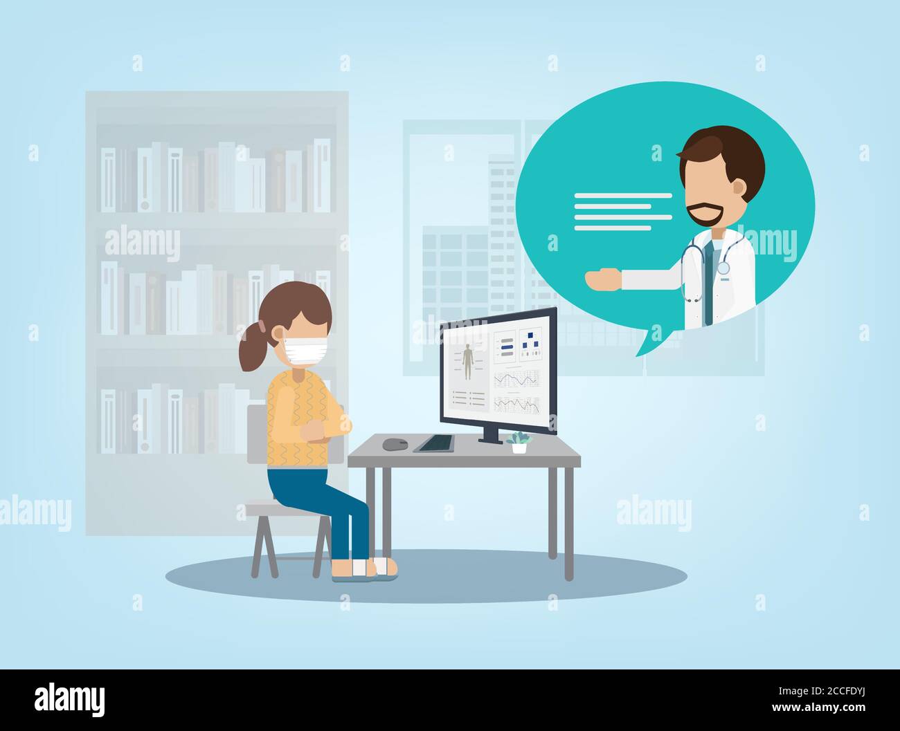 Clinician computer Stock Vector Images - Alamy