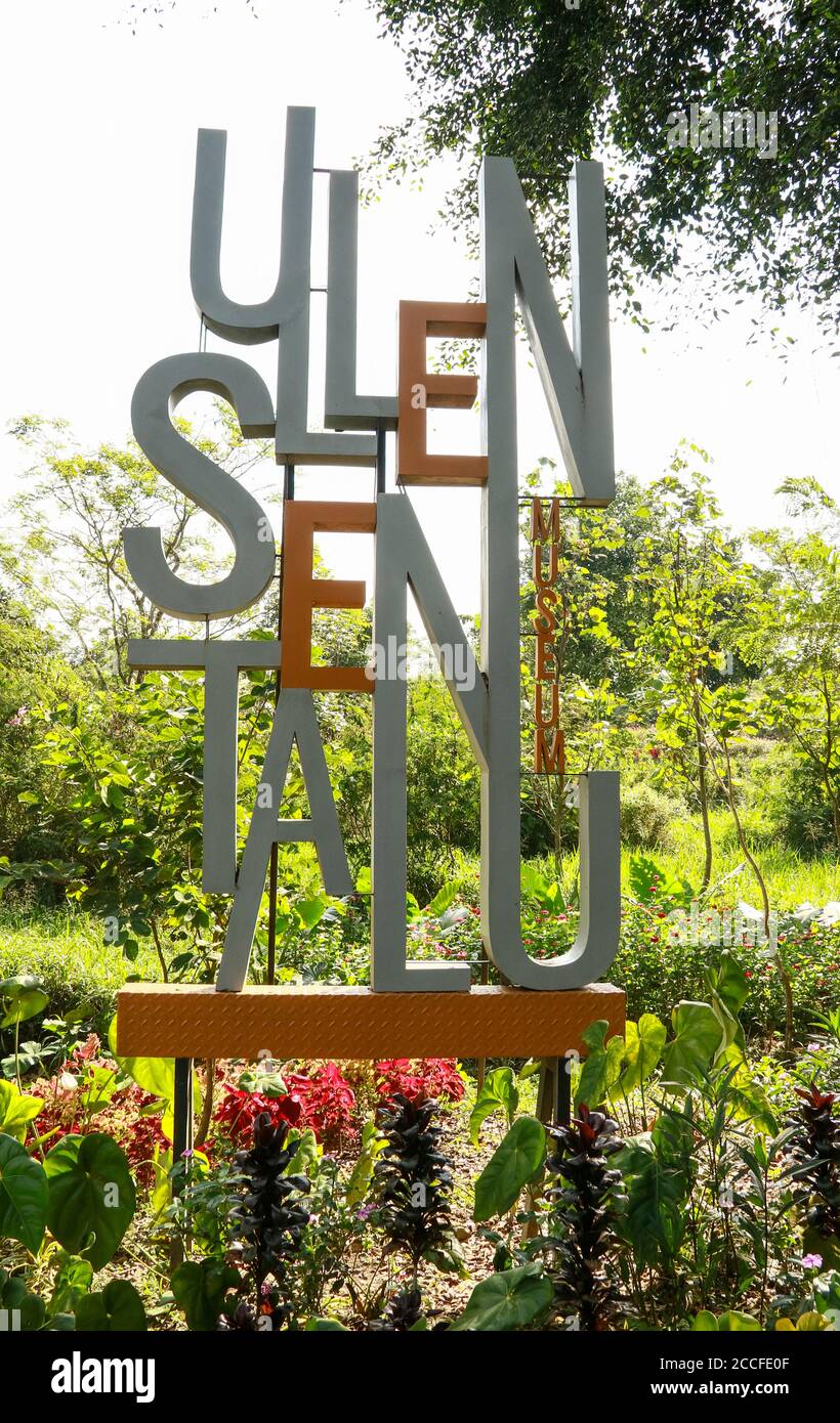 Yogyakarta, Indonesia - June 6, 2019: Signboard of Ullen Sentalu Museum ...