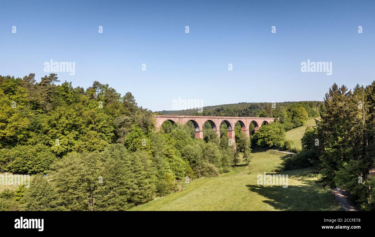 Oberzent, Hessen, Germany. The Himbächel Viaduct in the Odenwald Stock ...