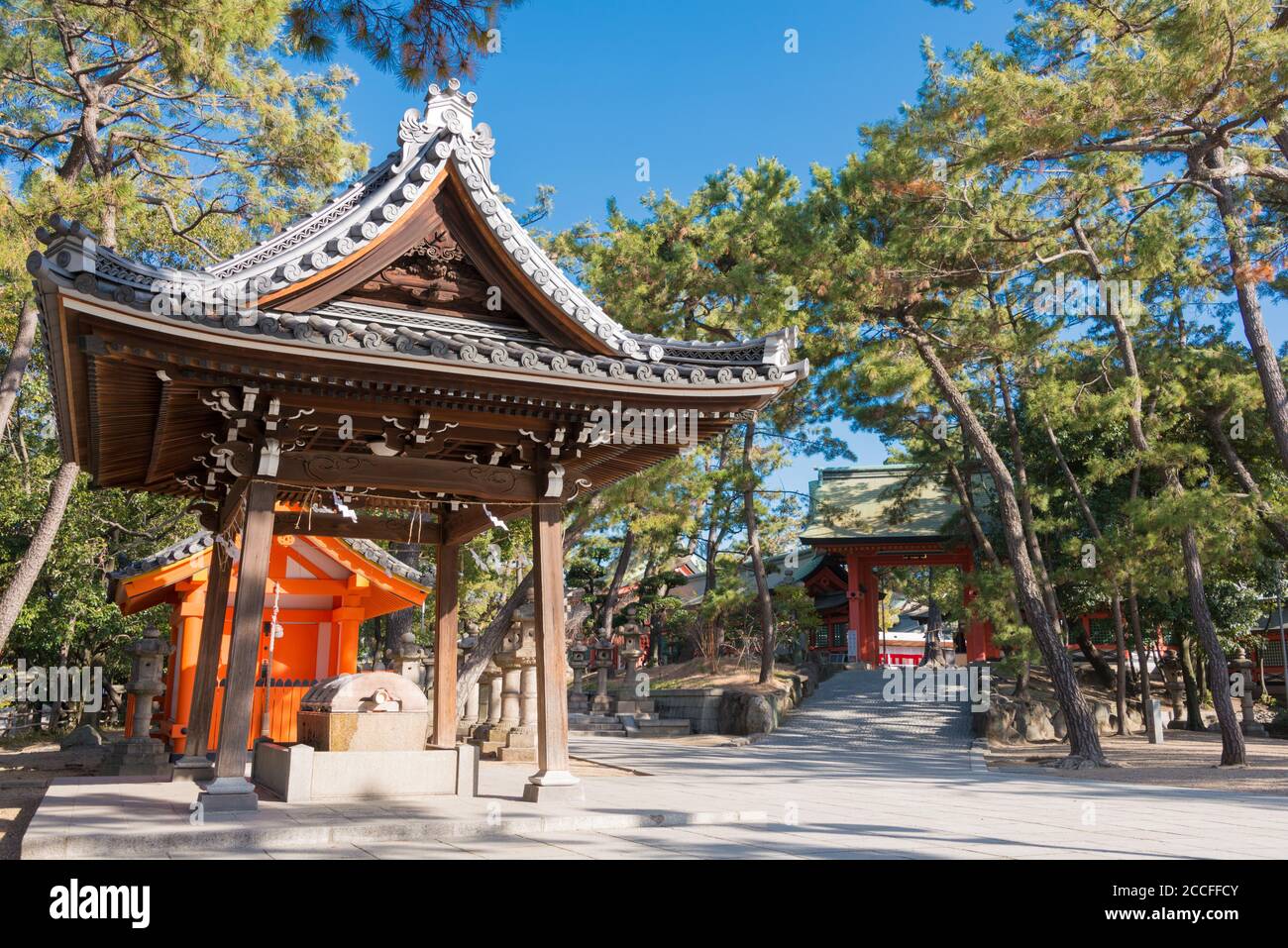Osaka, Japan - Sumiyoshi taisha Shrine in Osaka, Japan. It is the main ...