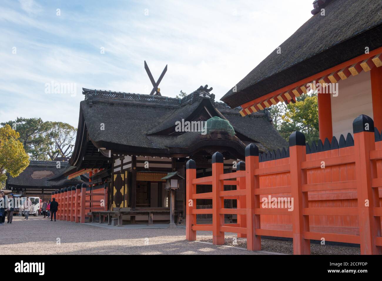 Osaka, Japan - Sumiyoshi taisha Shrine in Osaka, Japan. It is the main ...