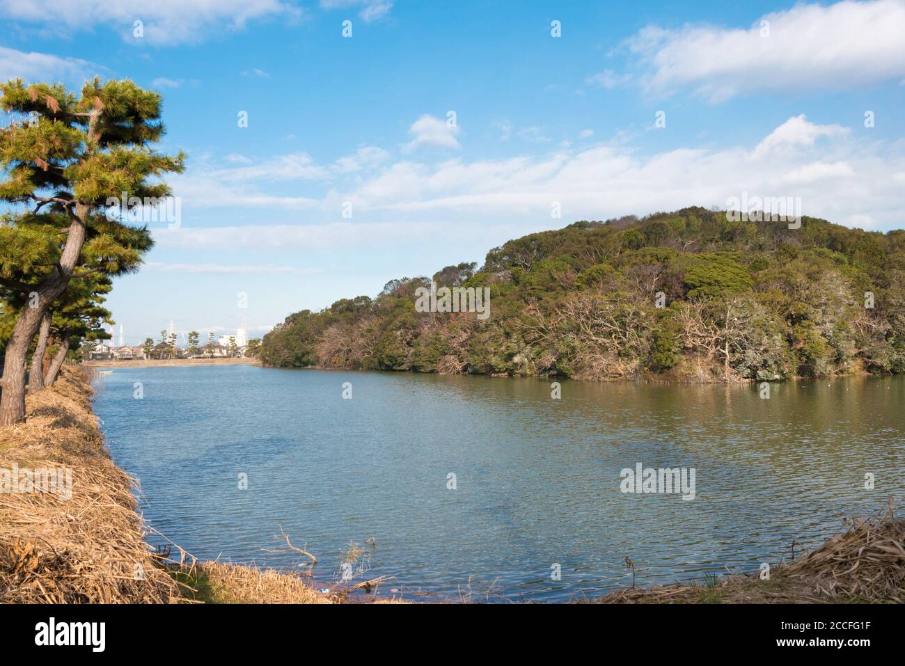 Mausoleum of Emperor Richu in Sakai, Osaka, Japan. It is part of UNESCO ...