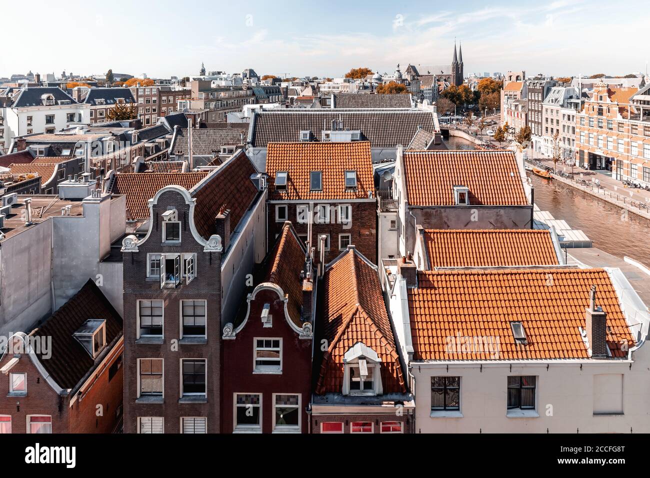 Over the rooftops of Amsterdam Stock Photo - Alamy