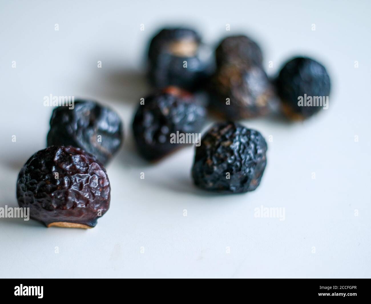 Sapindus rarak (lerak) on white background. In Indonesia lerak is used ...