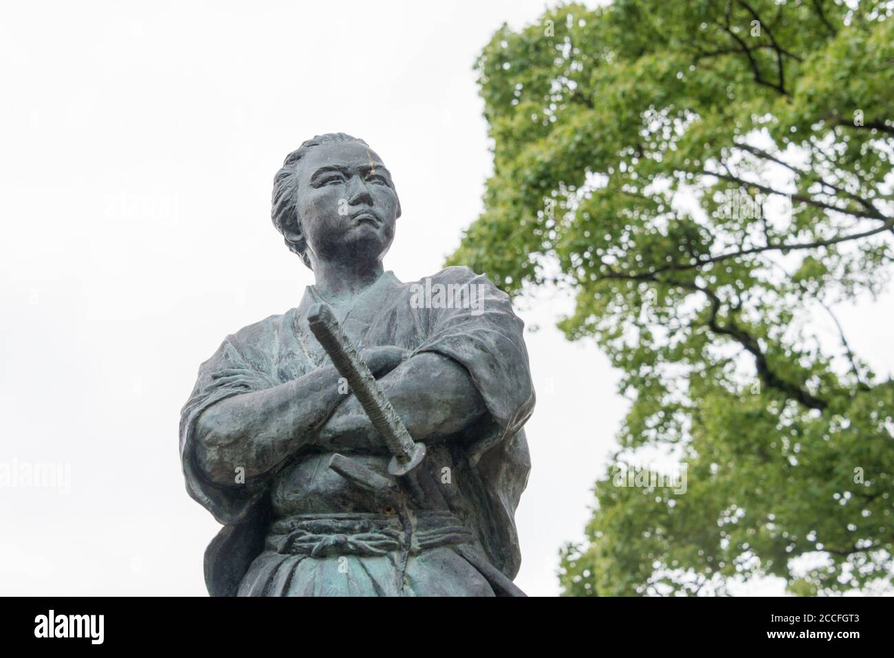 Nagasaki, Japan - Sakamoto Ryoma Statue at Wakamiya Inari Shrine in ...