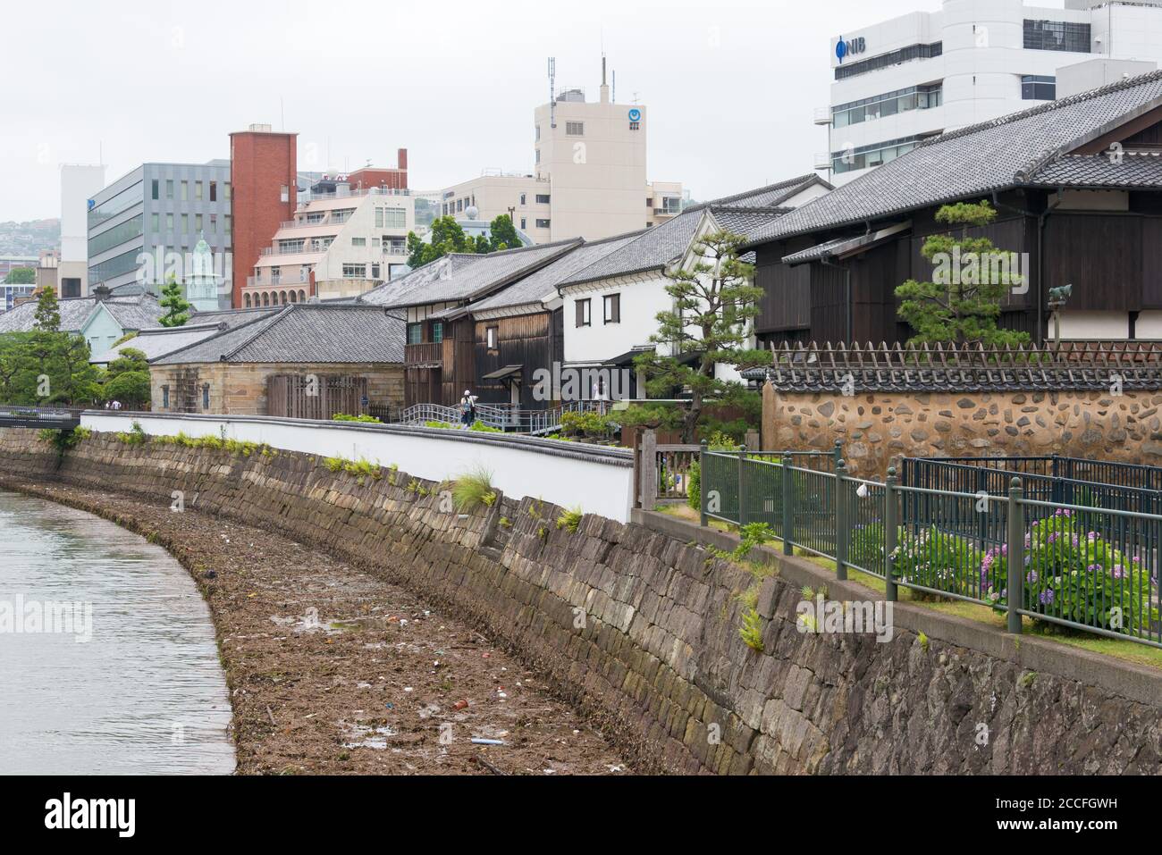 Site of the Former Dutch Factory on Dejima in Nagasaki, Japan. Dejima ...