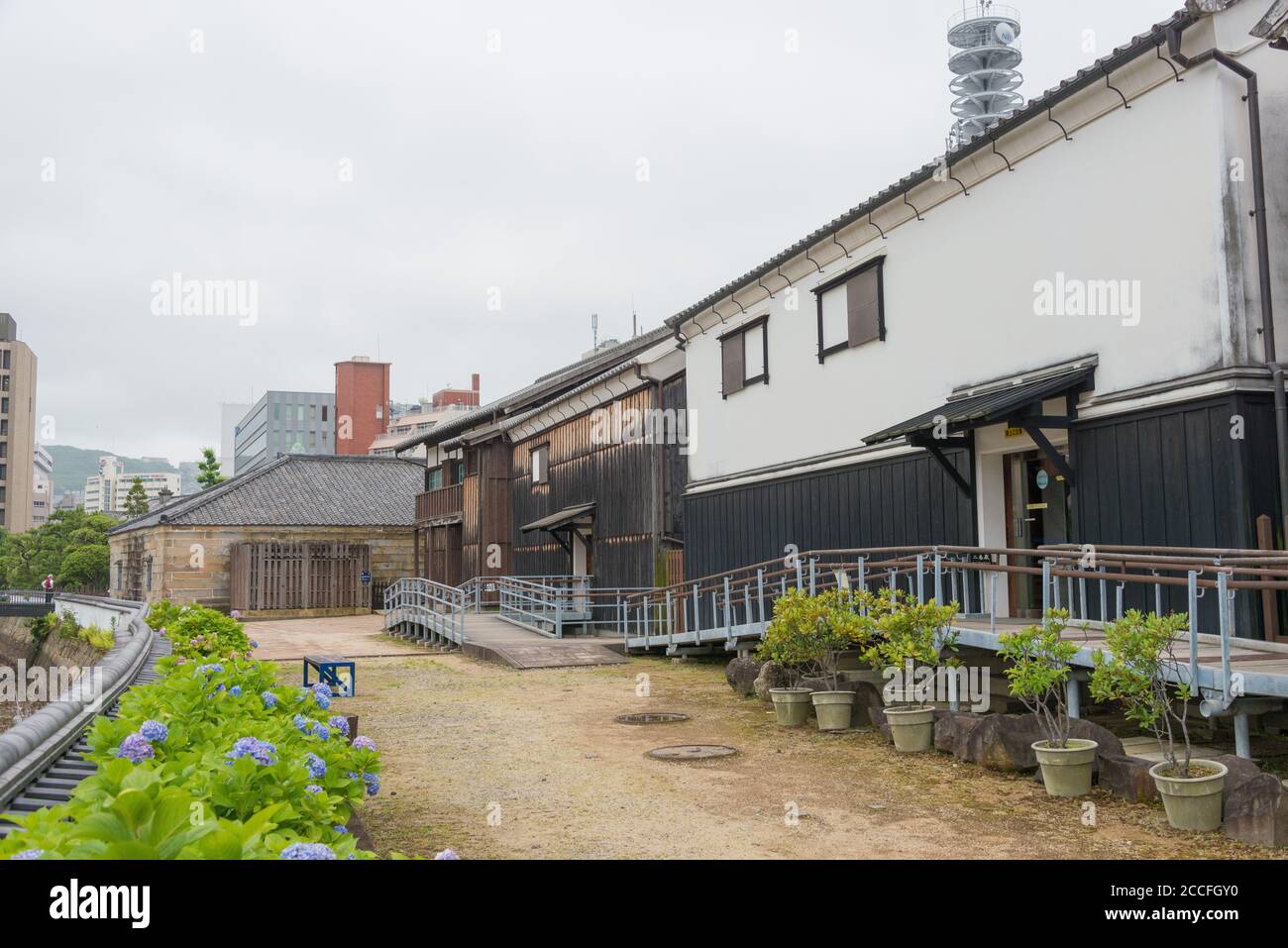 Site of the Former Dutch Factory on Dejima in Nagasaki, Japan. Dejima ...
