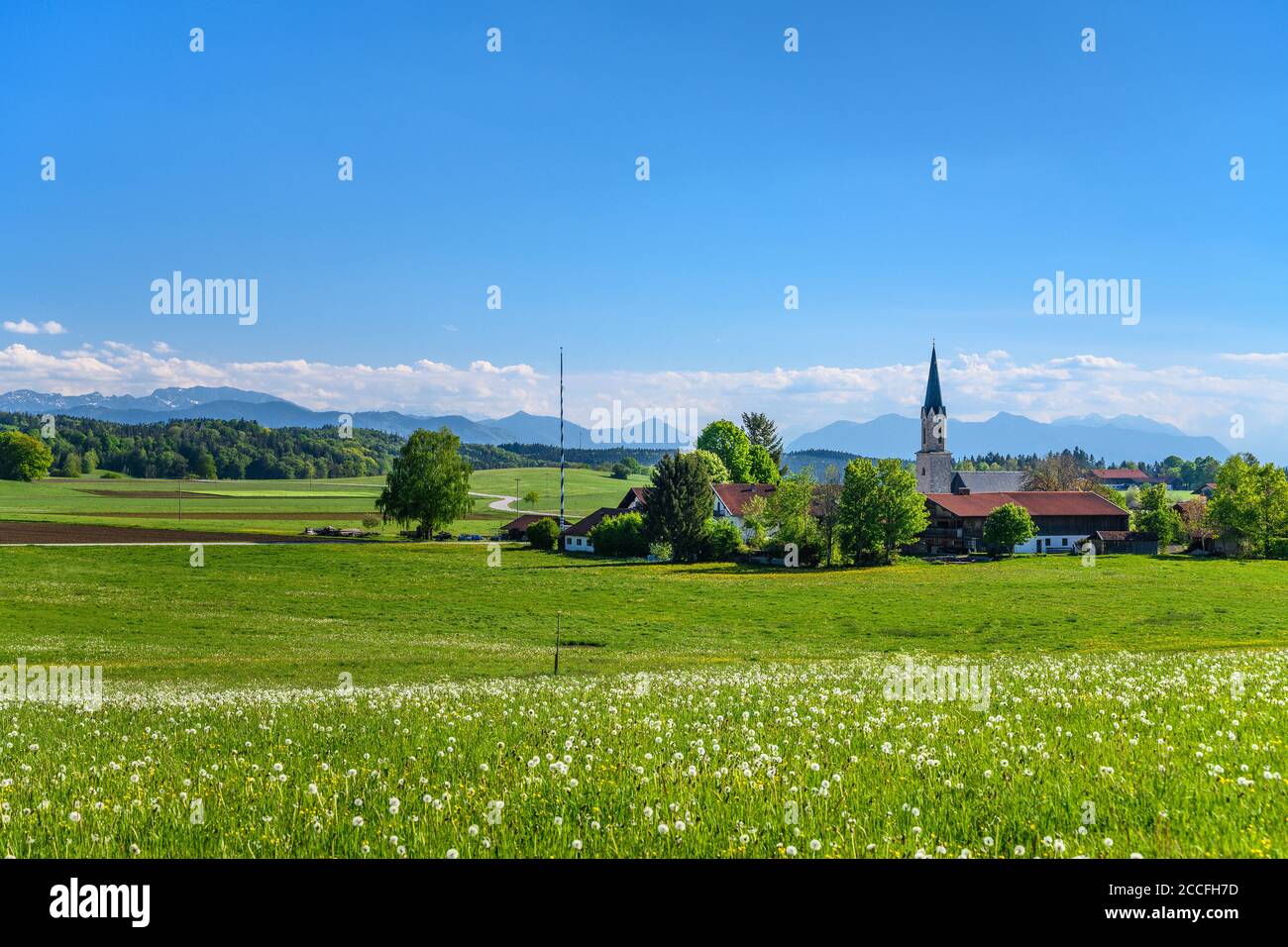 Germany, Bavaria, Upper Bavaria, Tölzer Land, Egling, Feldkirchen ...