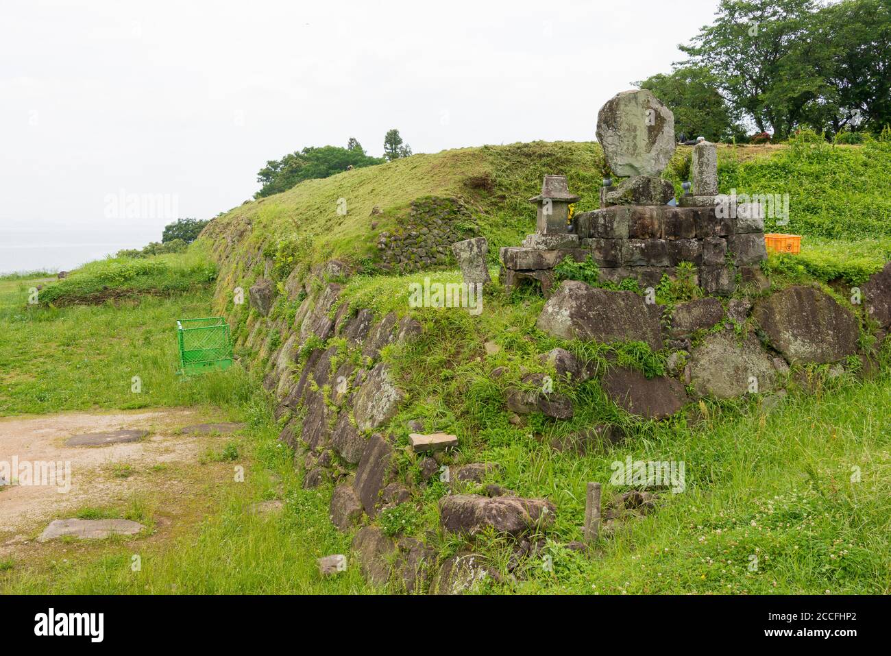 Remains of Hara castle in Shimabara, Nagasaki, Japan. It is part of the ...