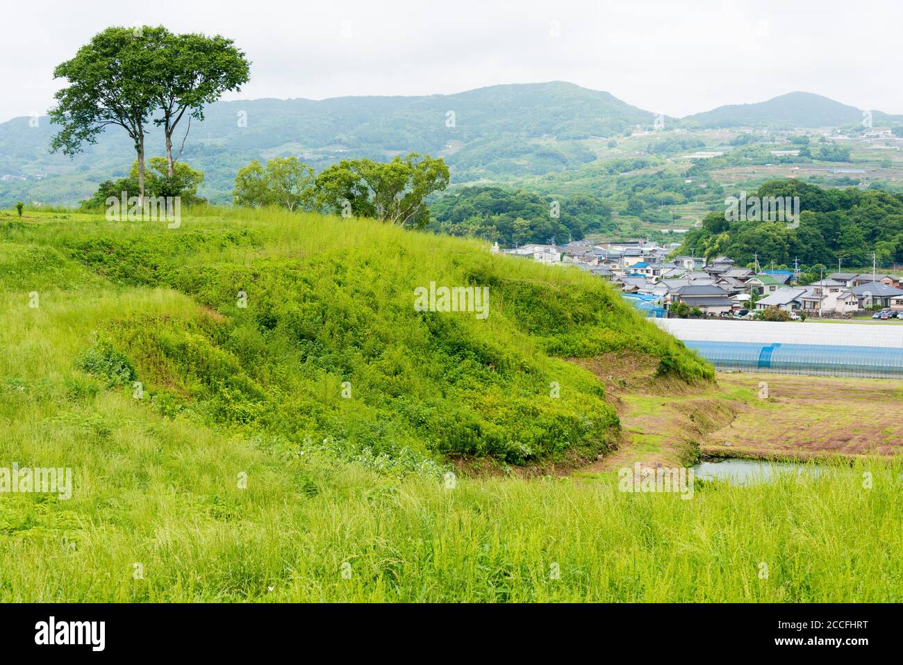Remains of Hara castle in Shimabara, Nagasaki, Japan. It is part of the ...
