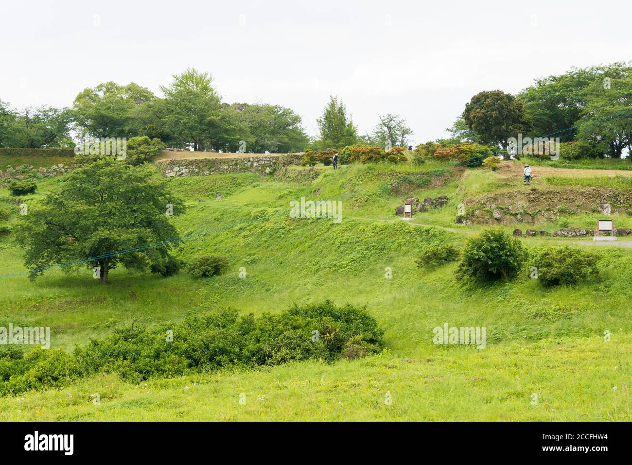 Remains of Hara castle in Shimabara, Nagasaki, Japan. It is part of the ...