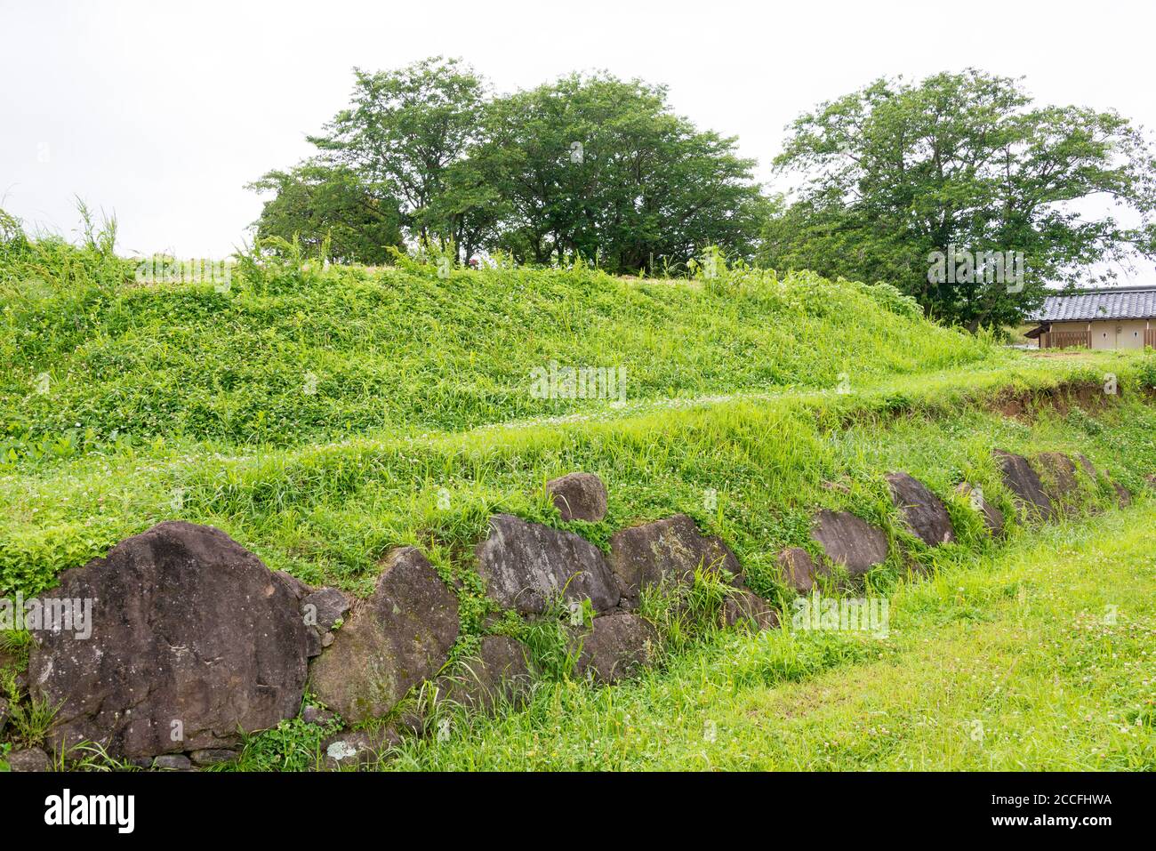 Remains of Hara castle in Shimabara, Nagasaki, Japan. It is part of the ...