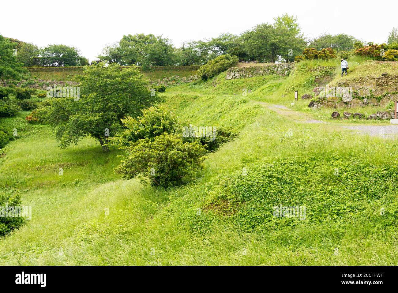 Remains of Hara castle in Shimabara, Nagasaki, Japan. It is part of the ...
