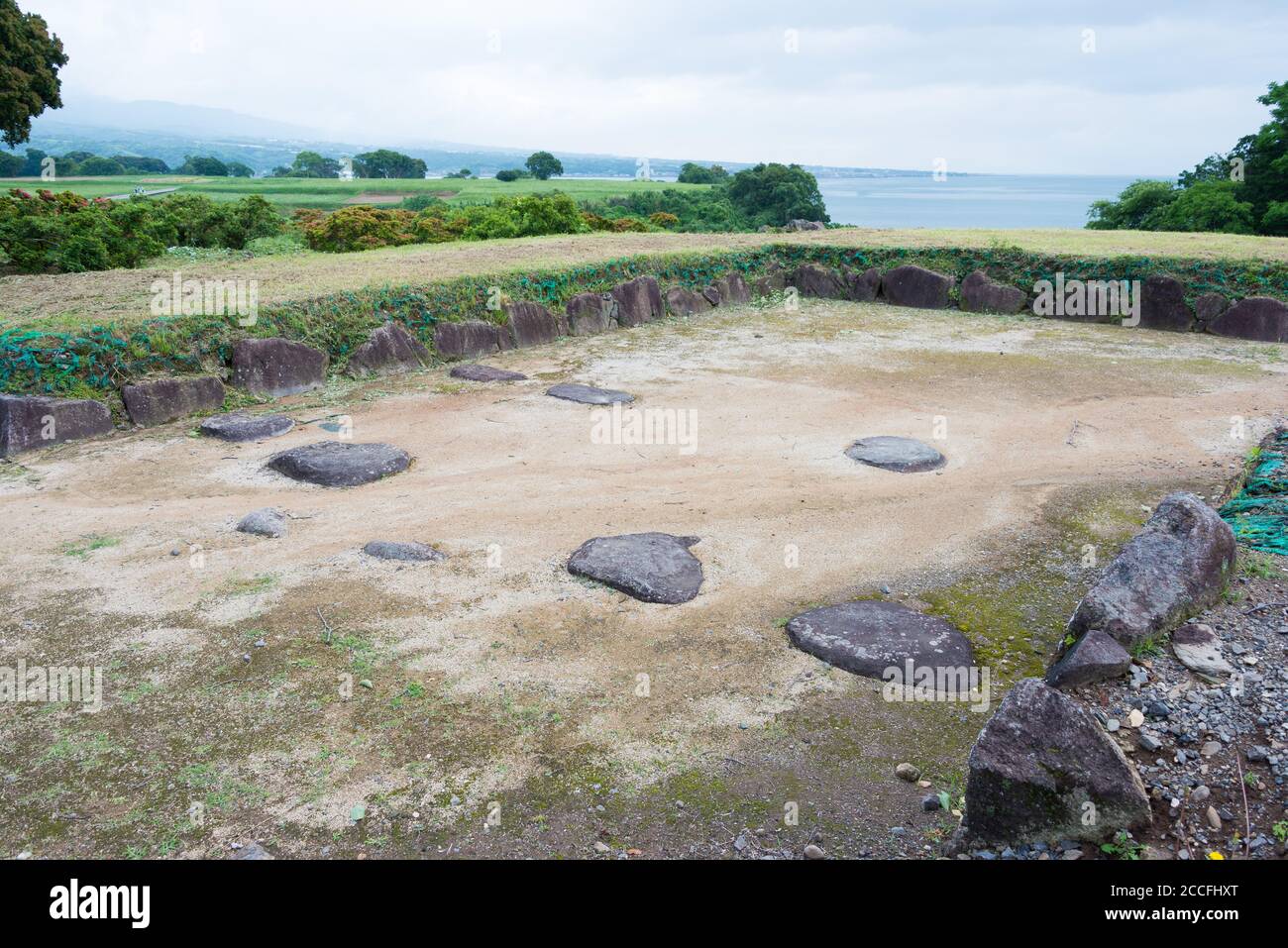Remains of Hara castle in Shimabara, Nagasaki, Japan. It is part of the ...