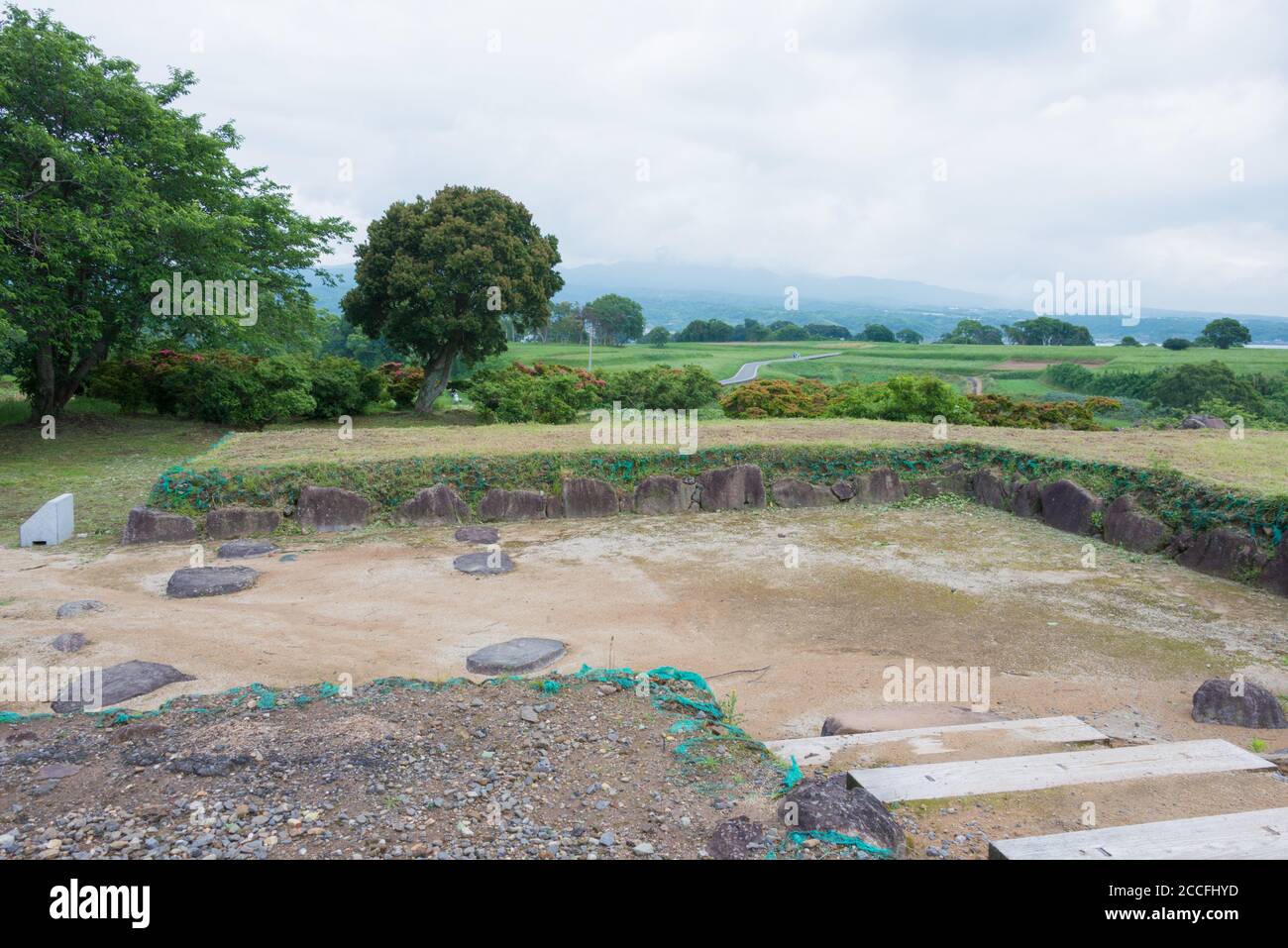 Remains of Hara castle in Shimabara, Nagasaki, Japan. It is part of the ...