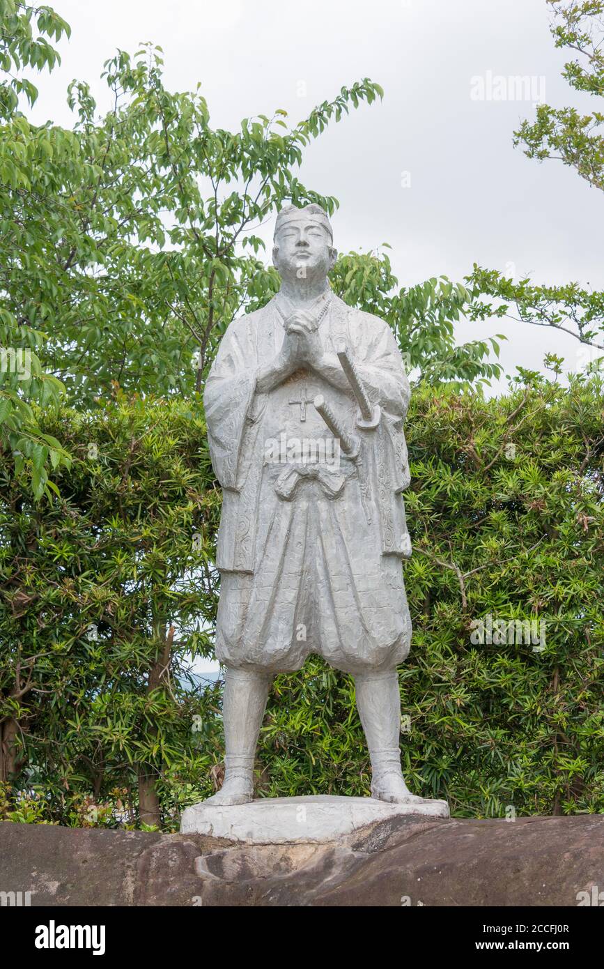 Nagasaki, Japan - Statue of Amakusa Shiro (1621?-1638) at Remains of ...