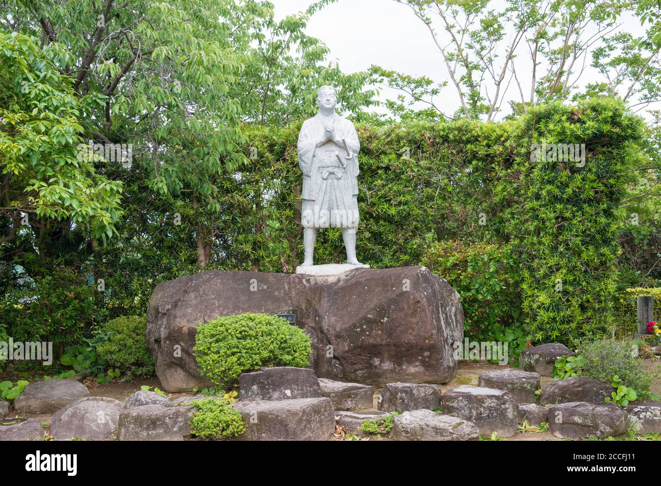 Nagasaki, Japan - Statue of Amakusa Shiro (1621?-1638) at Remains of ...