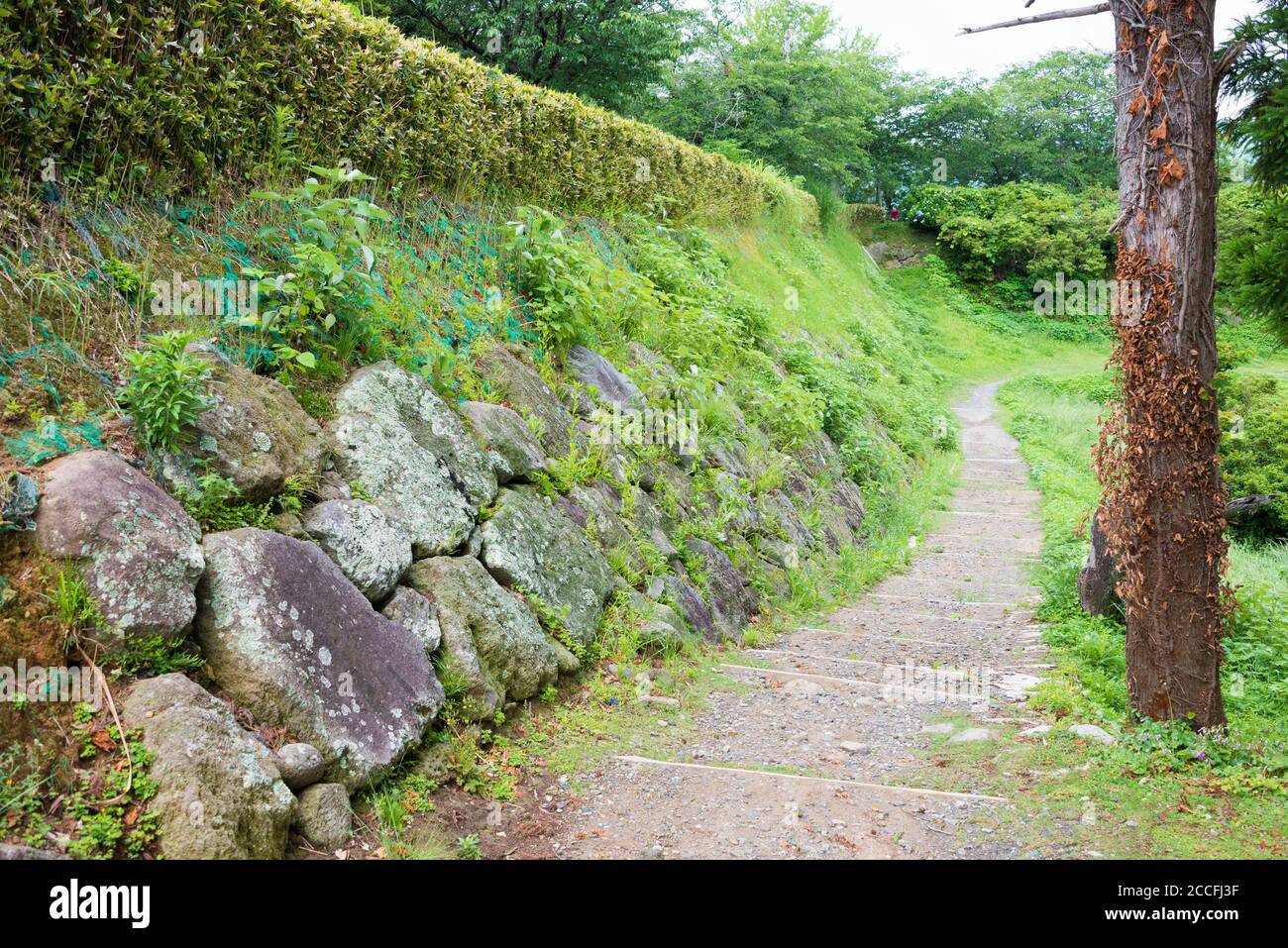 Remains of Hara castle in Shimabara, Nagasaki, Japan. It is part of the ...