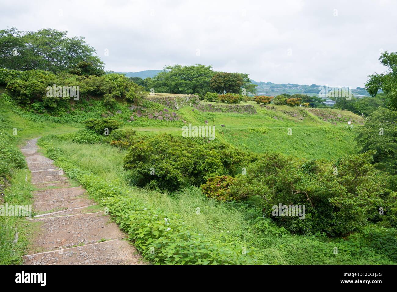 Remains of Hara castle in Shimabara, Nagasaki, Japan. It is part of the ...