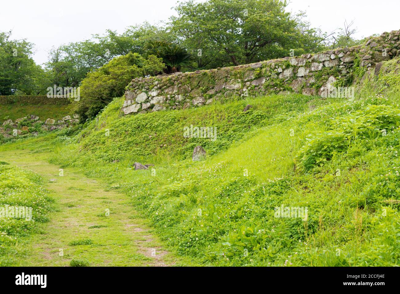 Remains of Hara castle in Shimabara, Nagasaki, Japan. It is part of the ...