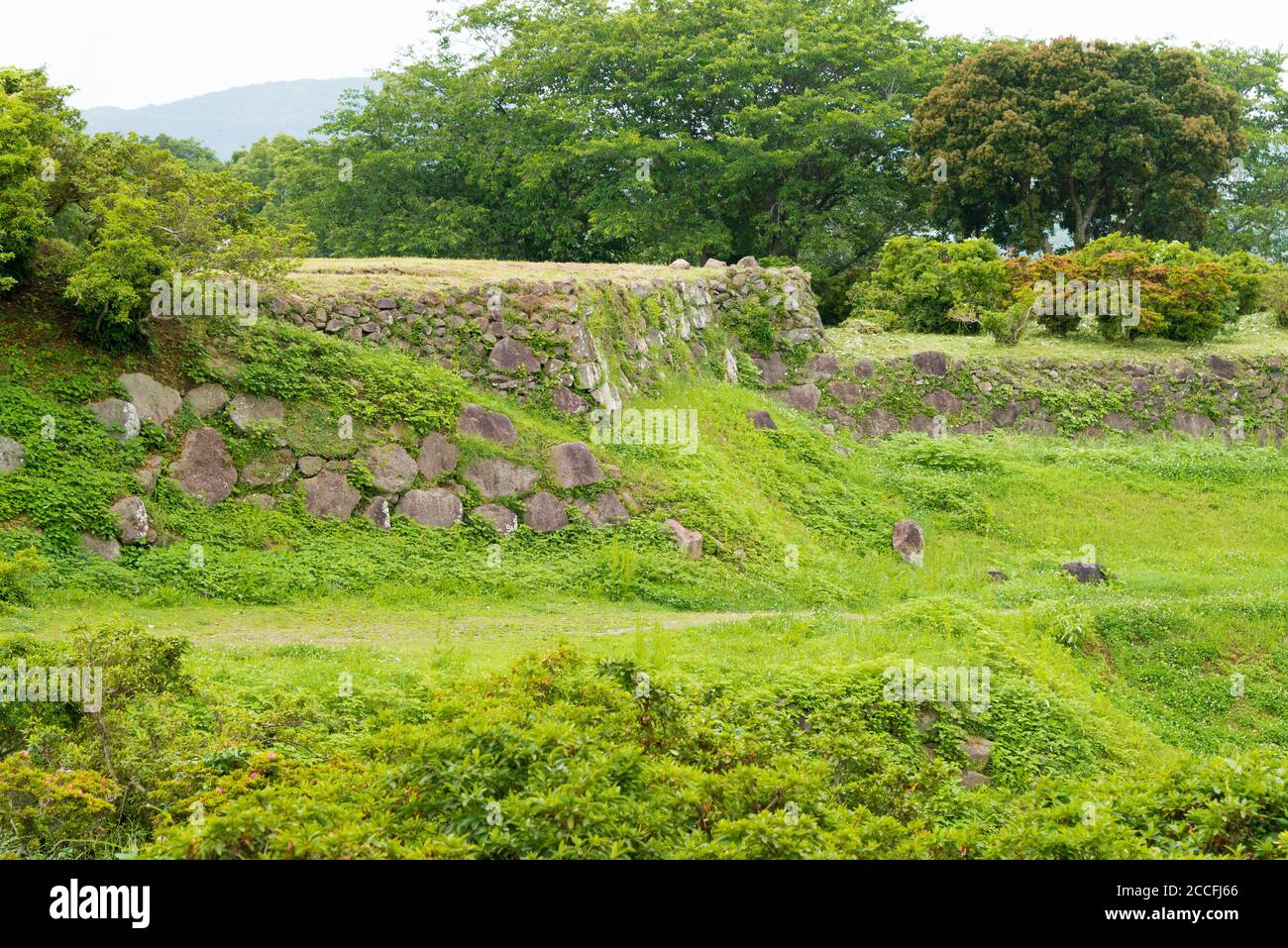 Remains of Hara castle in Shimabara, Nagasaki, Japan. It is part of the ...