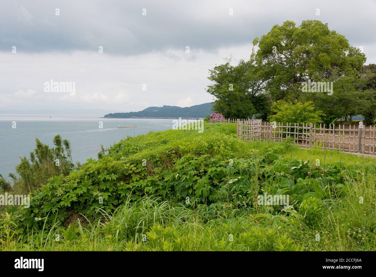 Remains of Hara castle in Shimabara, Nagasaki, Japan. It is part of the ...