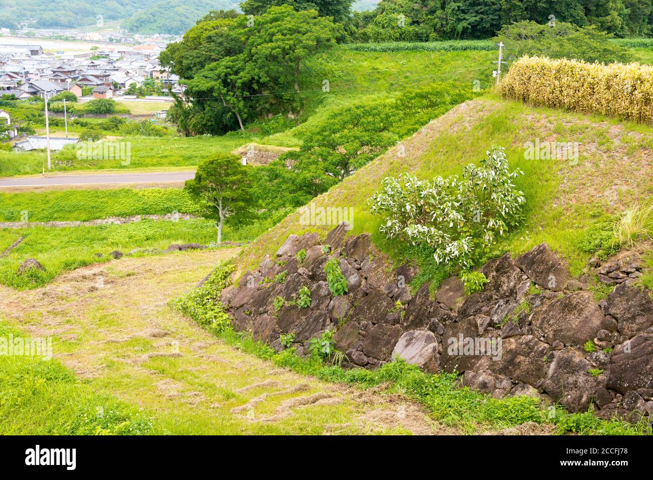 Remains of Hara castle in Shimabara, Nagasaki, Japan. It is part of the ...