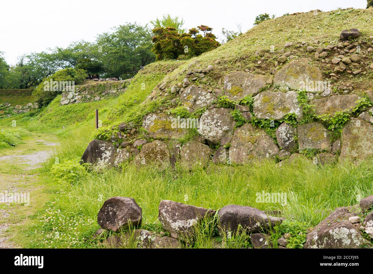 Remains of Hara castle in Shimabara, Nagasaki, Japan. It is part of the ...