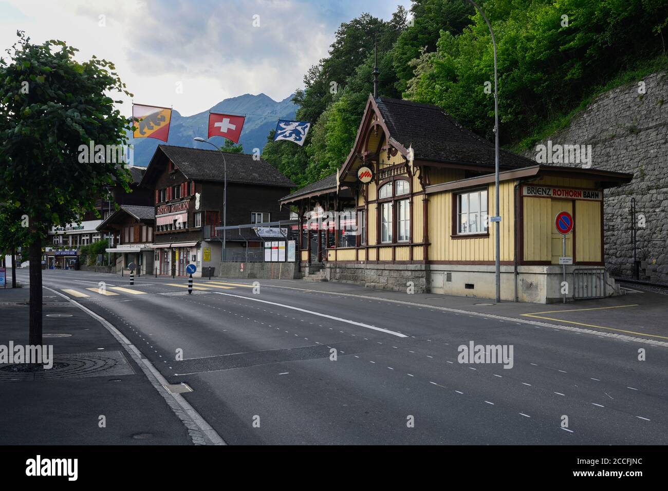 Brienz Rothorn Bahn valley station, Switzerland Stock Photo - Alamy