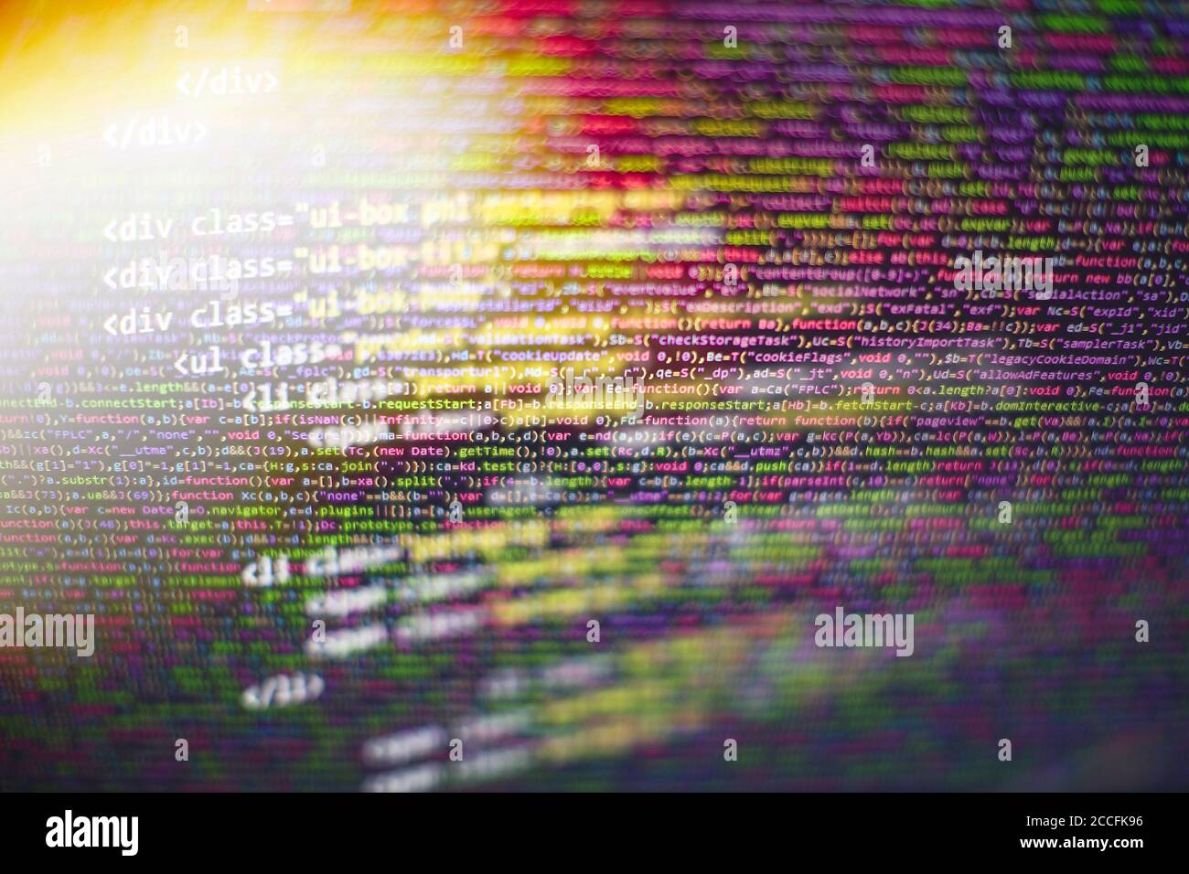 Programming Code Abstract Technology Background Of Software Developer And Computer Script Stock
