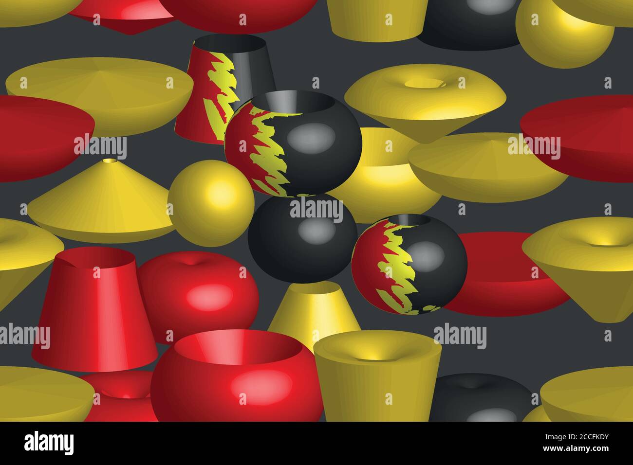 Abstract Color Volume Shapes 3D Seamless Illustration Stock Vector ...