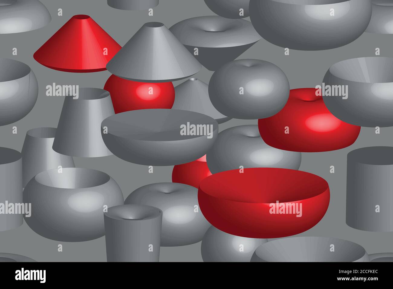 Abstract Color Volume Shapes 3D Seamless Illustration Stock Vector ...