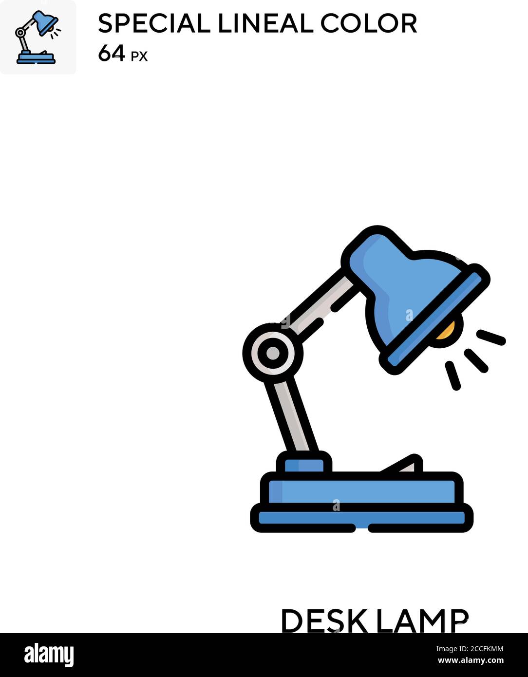 Desk lamp Special lineal color icon. Illustration symbol design ...