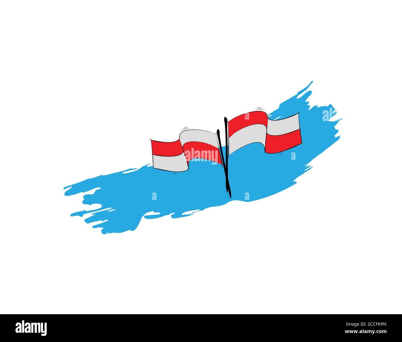 Flag Flat on white background in vector illustration Stock Vector Image ...