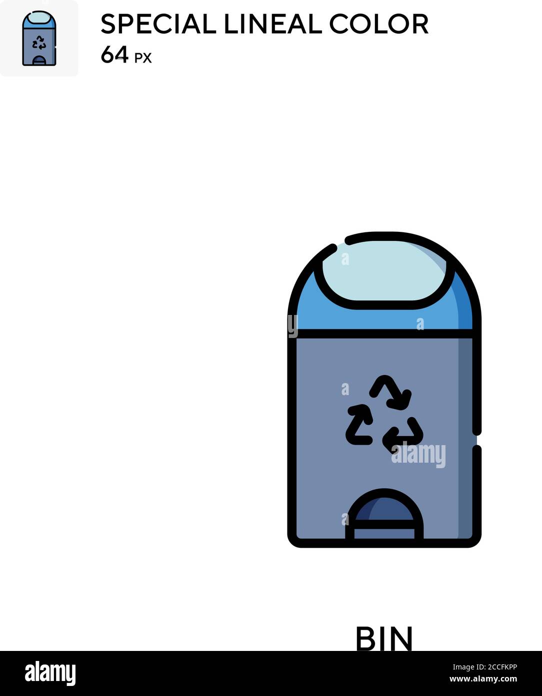 Bin Special lineal color icon. Illustration symbol design template for web mobile UI element ...