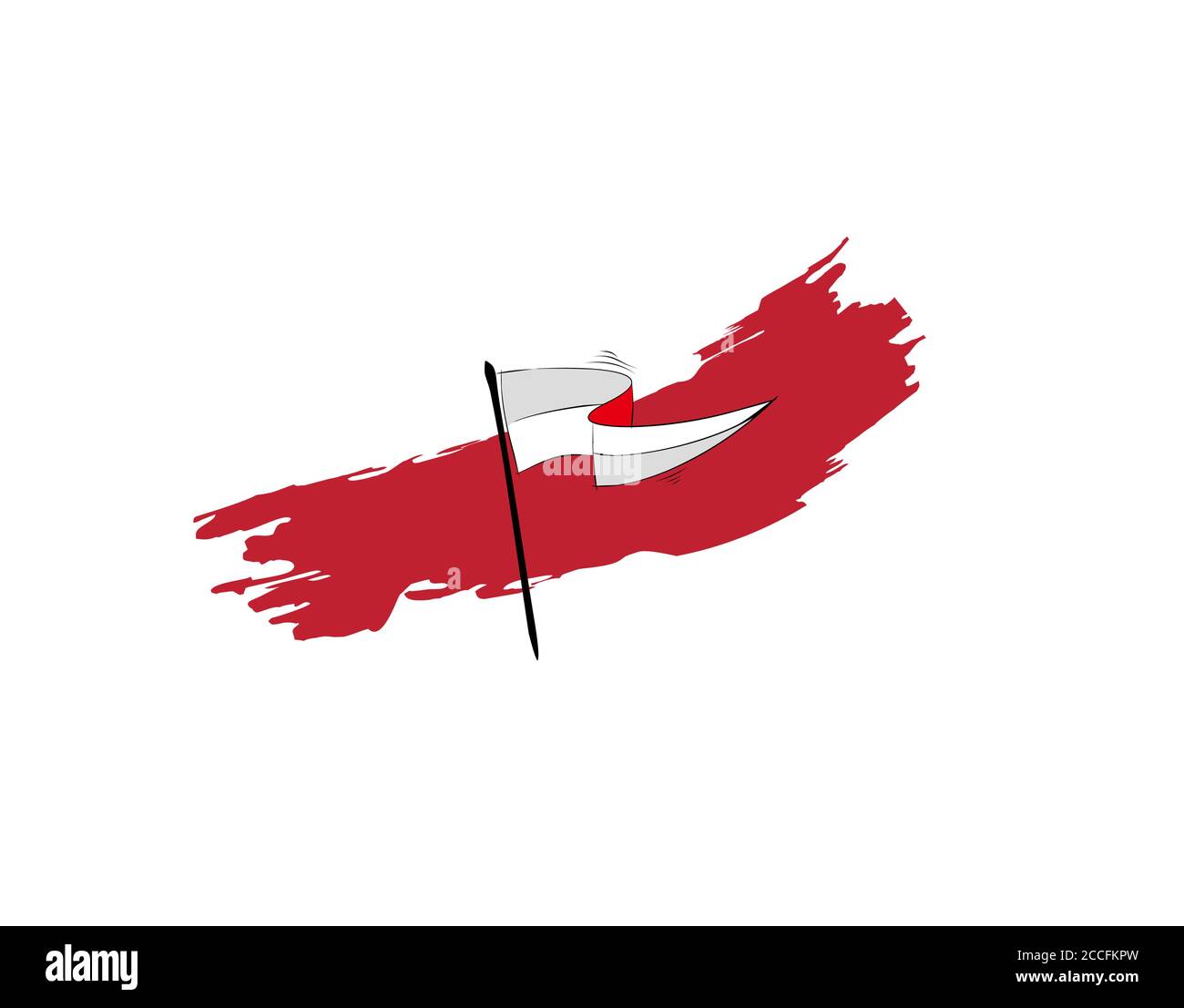 Flag Flat on white background in vector illustration Stock Vector Image ...