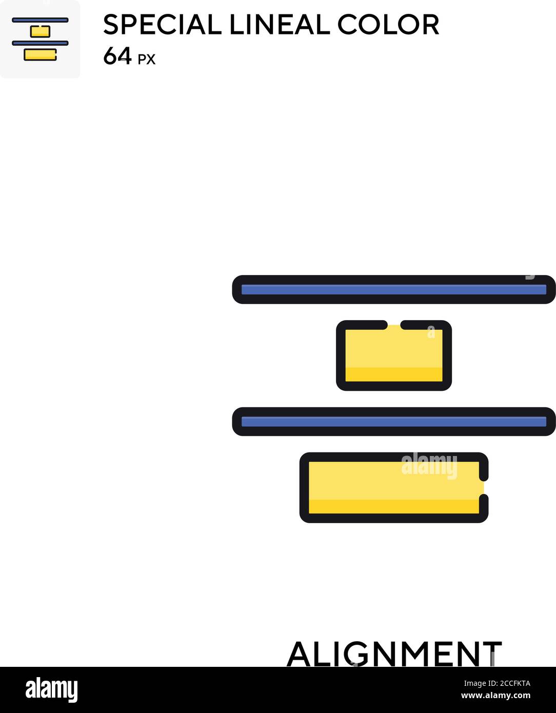 Alignment Special lineal color icon. Illustration symbol design ...