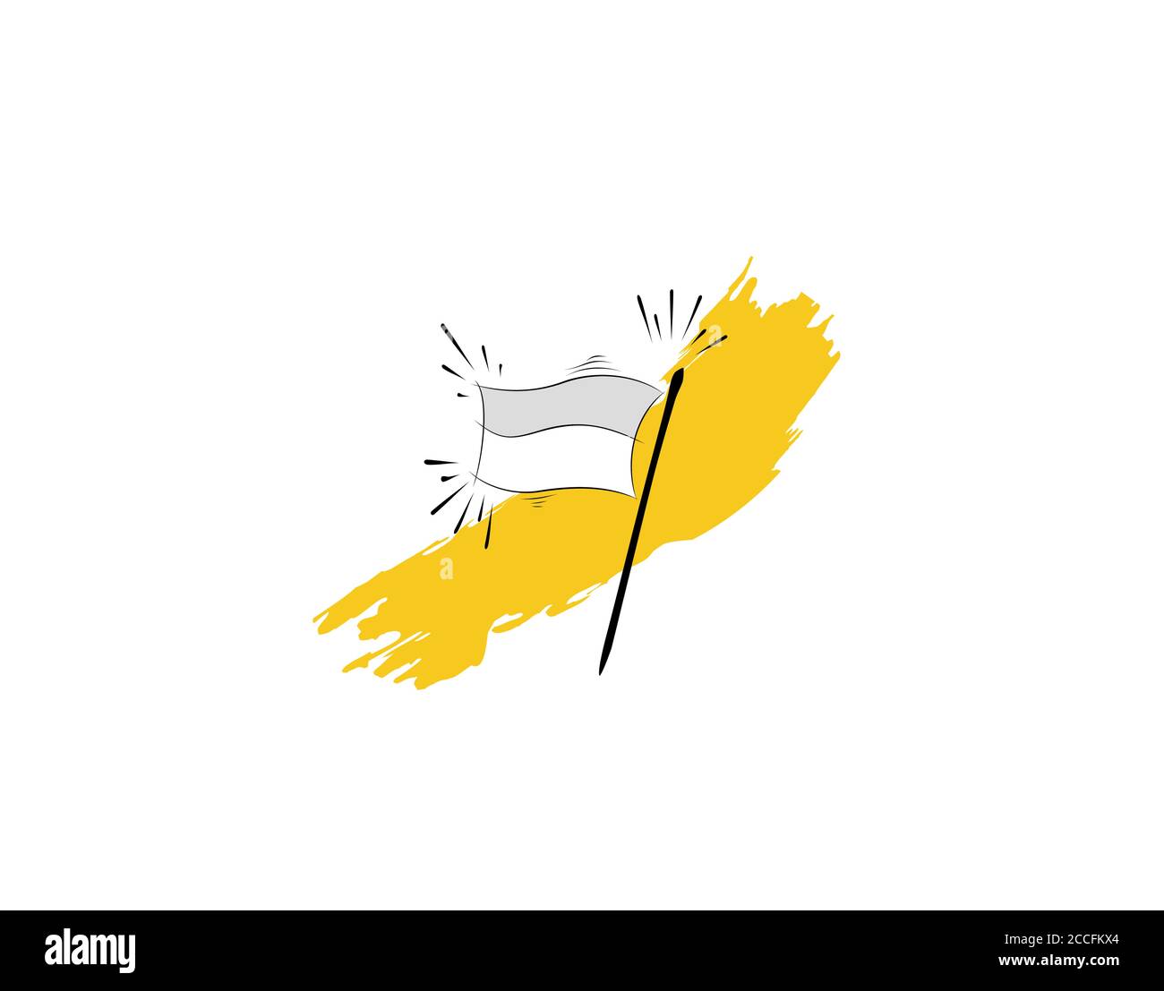 Flag Flat on white background in vector illustration Stock Vector Image ...