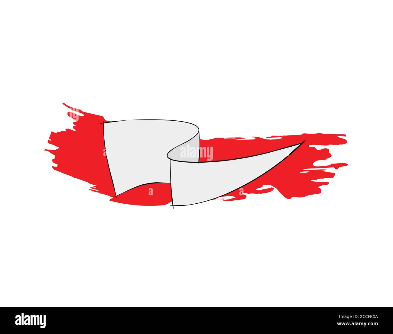 Flag Flat on white background in vector illustration Stock Vector Image ...