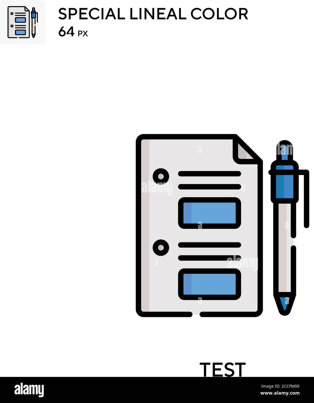Test Special lineal color icon. Illustration symbol design template for ...