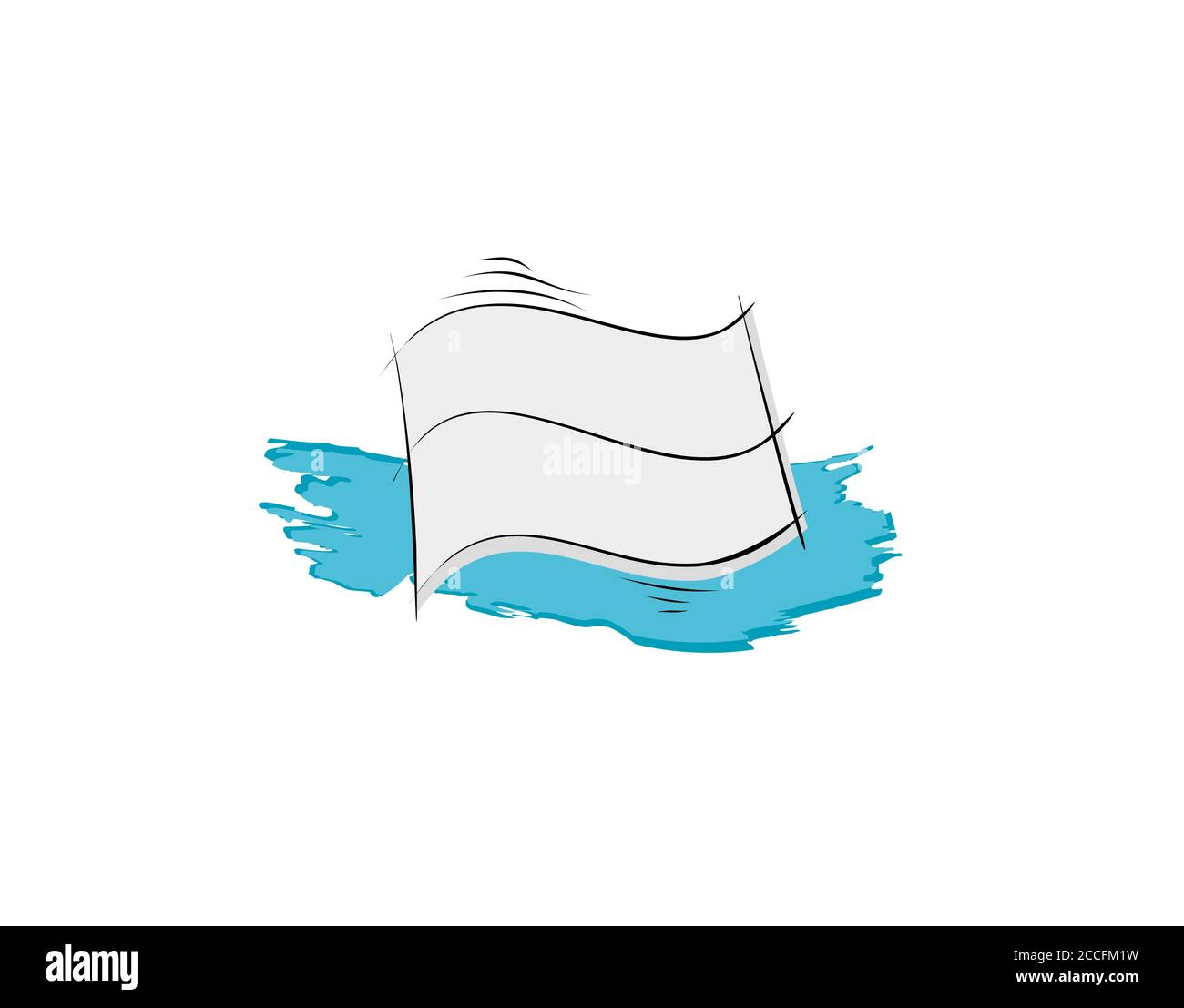 Flag Flat on white background in vector illustration Stock Vector Image ...