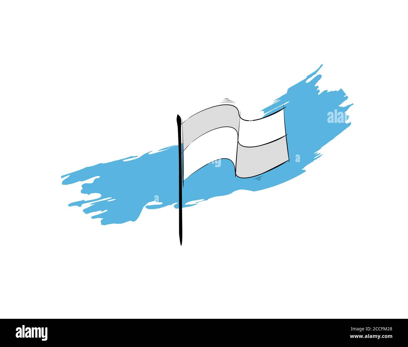 Flag Flat on white background in vector illustration Stock Vector Image ...