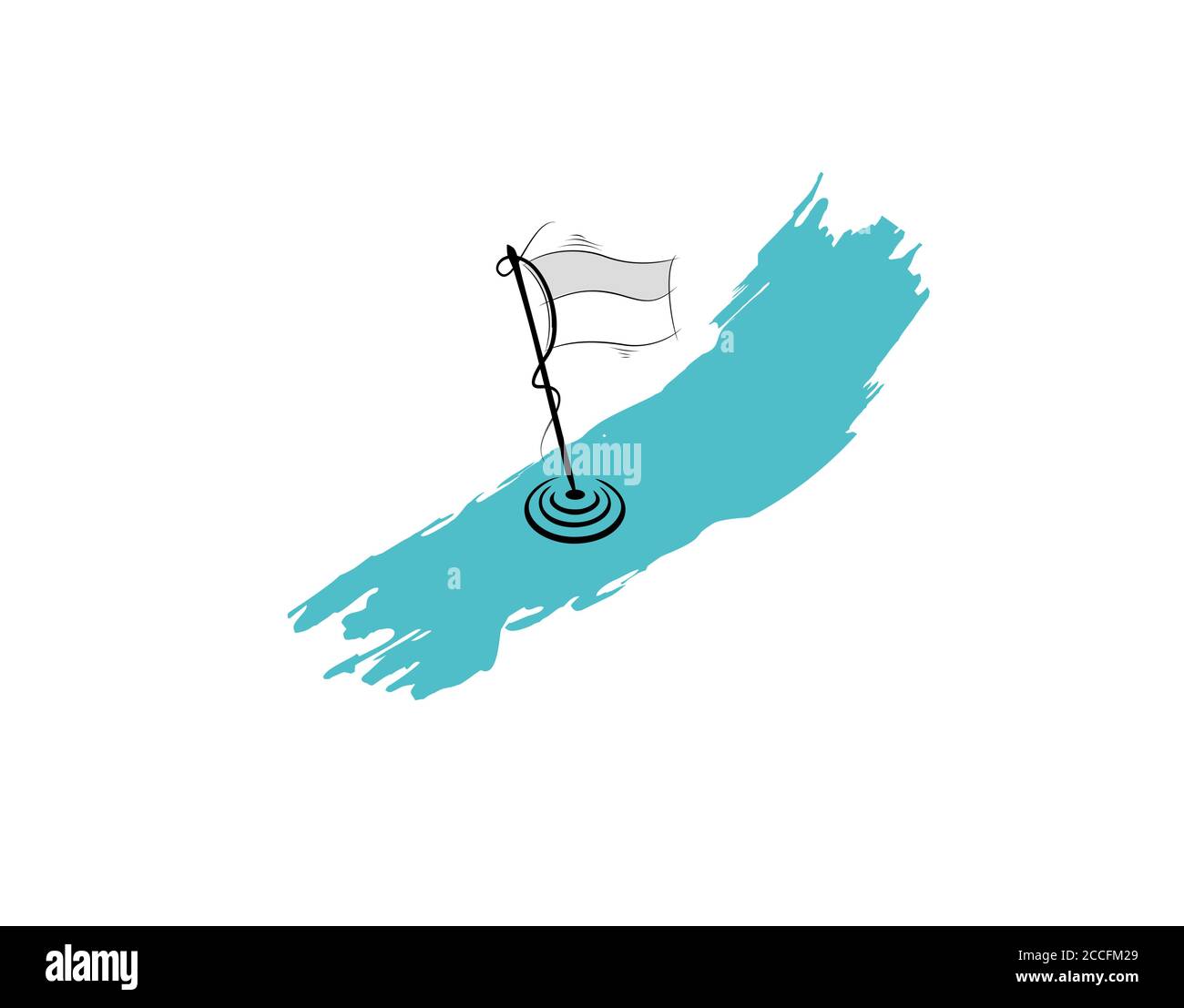 Flag Flat on white background in vector illustration Stock Vector Image ...