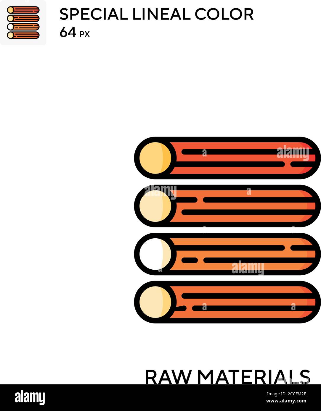 Raw materials Special lineal color icon. Illustration symbol design ...